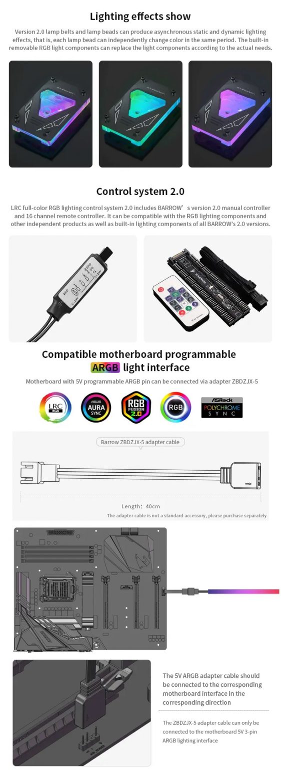 Barrow AMD CPU Water Block With Integrated Pump And Reservoir- Black ...