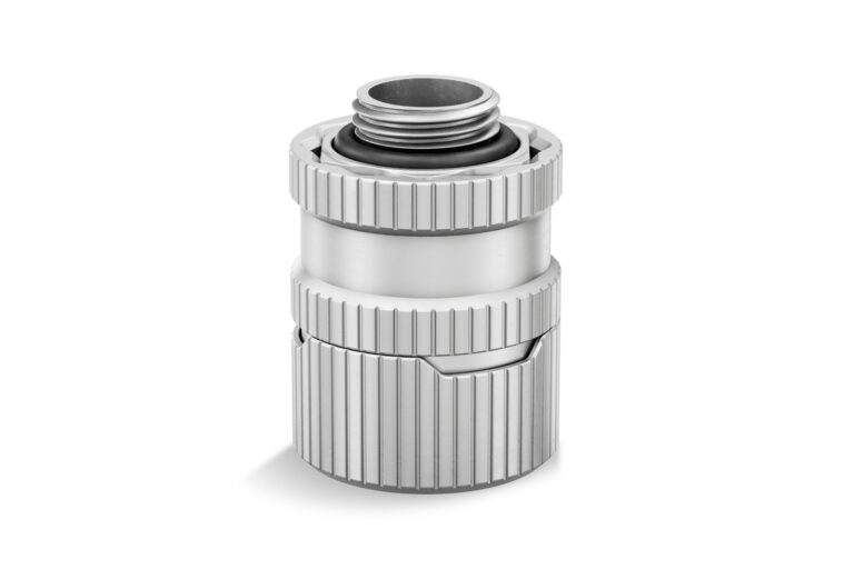 EK-Quantum Torque Drain Valve - Satin Titanium - FTC Watercooling